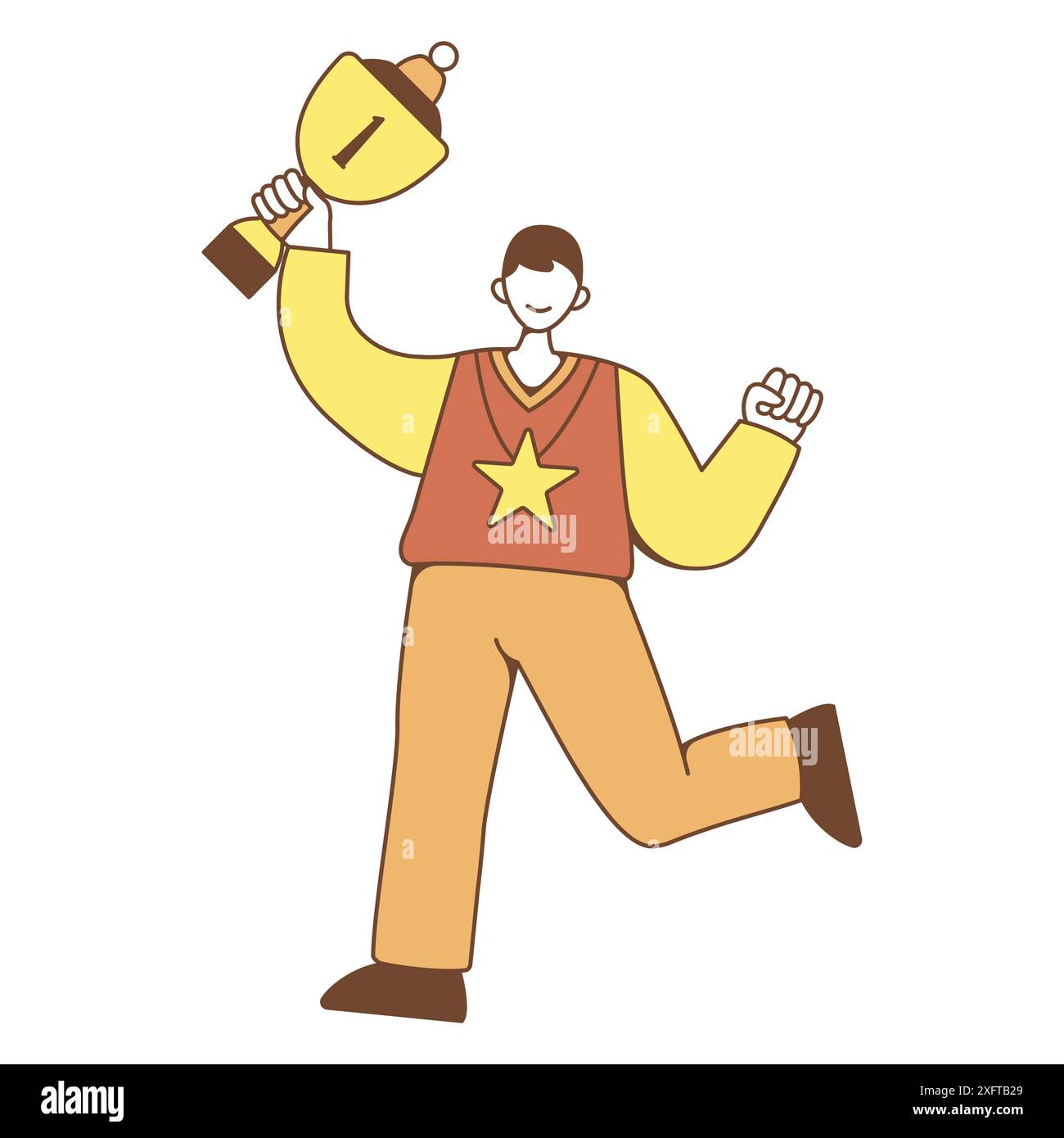 Cartoon trophy hi-res stock photography and images - Alamy