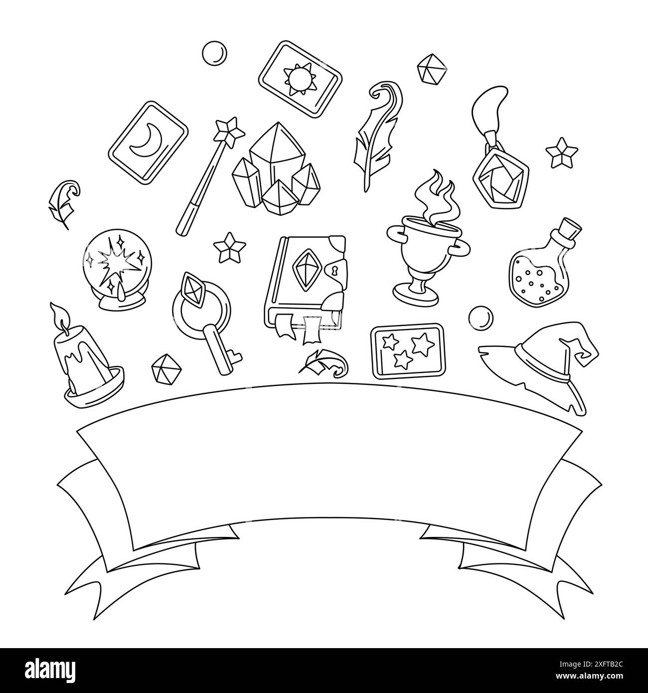 Magic cup illustration Black and White Stock Photos & Images - Alamy