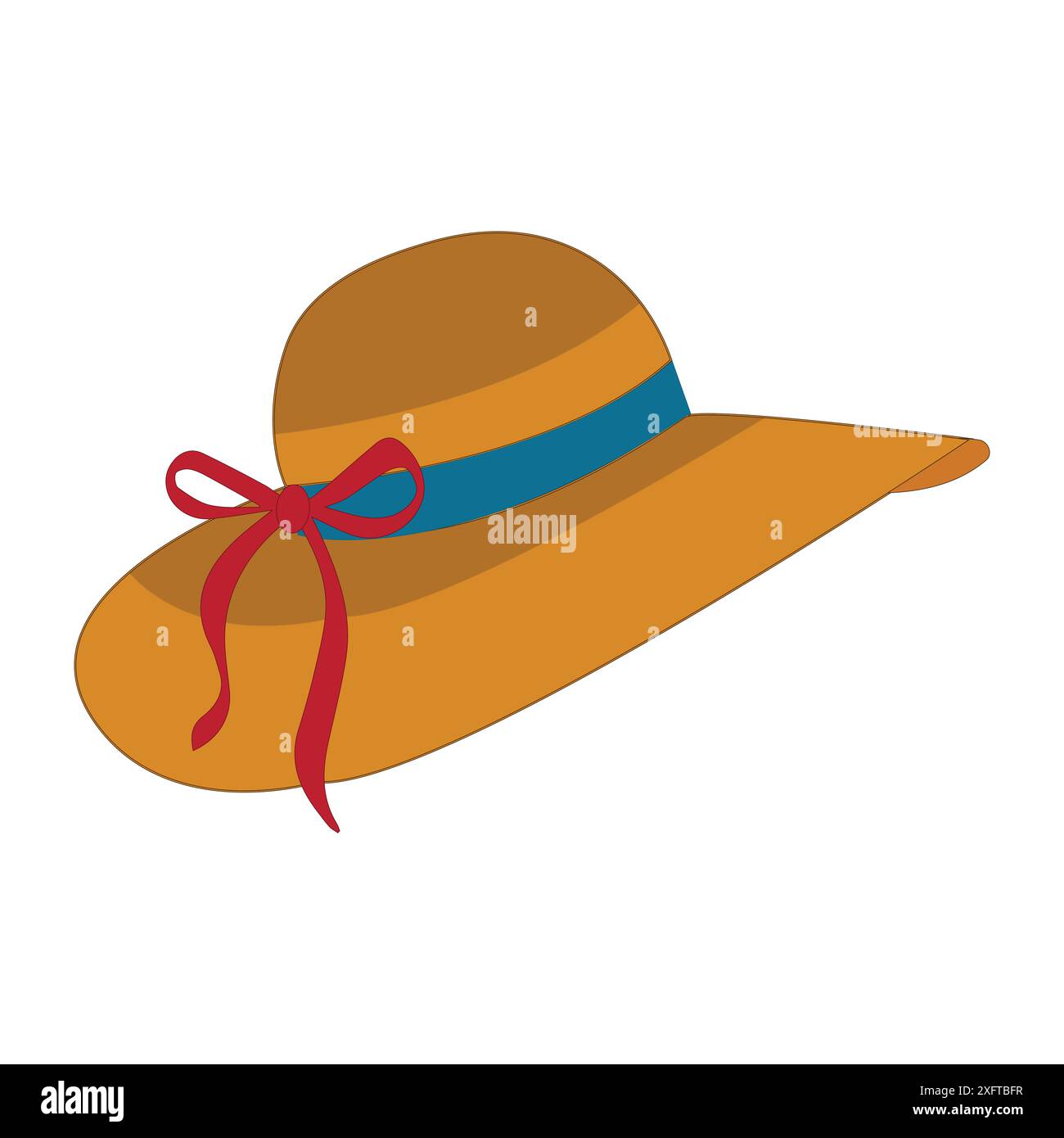 Cartoon hats. Female and male headwear, derby and cowboy, straw hat ...