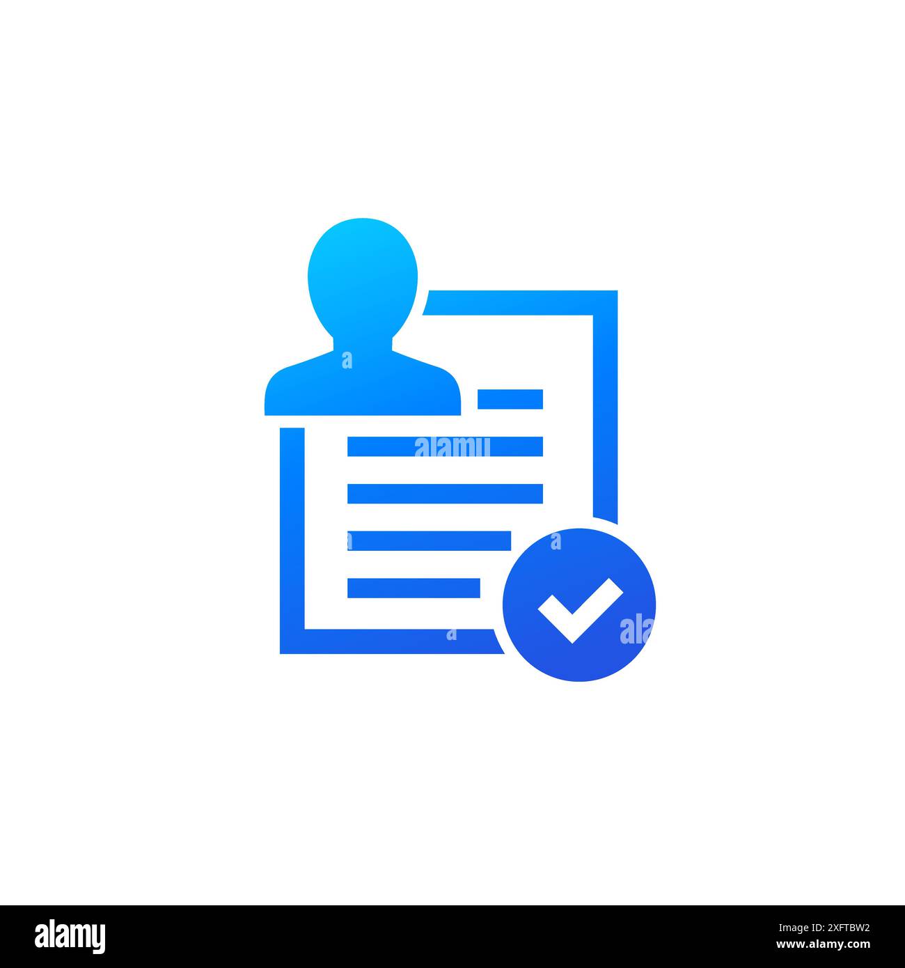 User profile verification icon Cut Out Stock Images & Pictures - Alamy