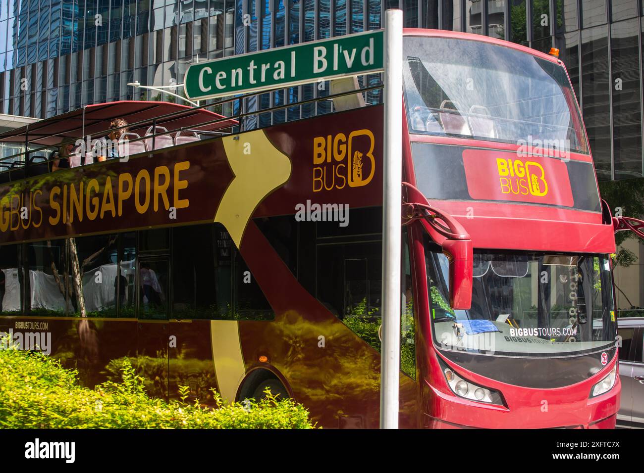 Front part of the double decker Big Bus tour experience along Central ...