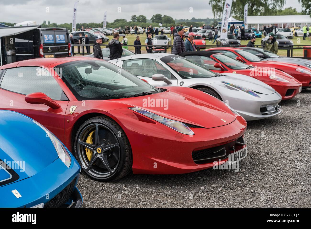 Tarporley, Cheshire, England, June 29th 2024. A red Ferrari 458 is ...