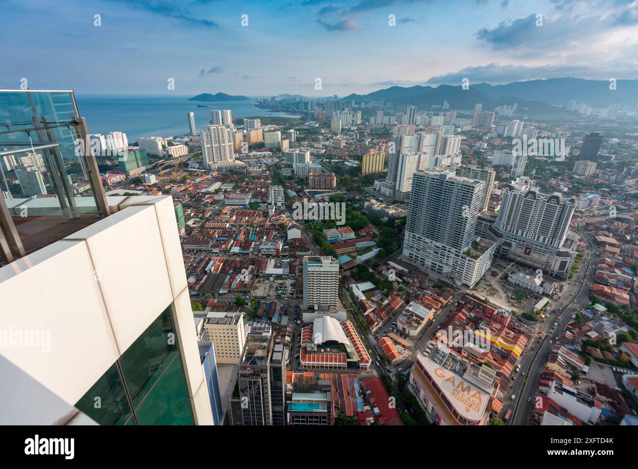 Penang Island,Malaysia-April 26 2023: Stunning view of downtown area of ...