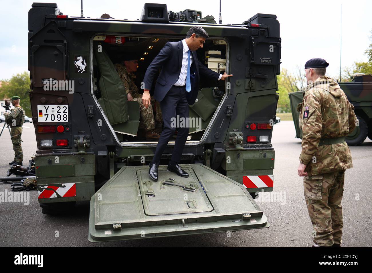 File photo dated 24/04/24 of Prime Minister Rishi Sunak disembarks from ...