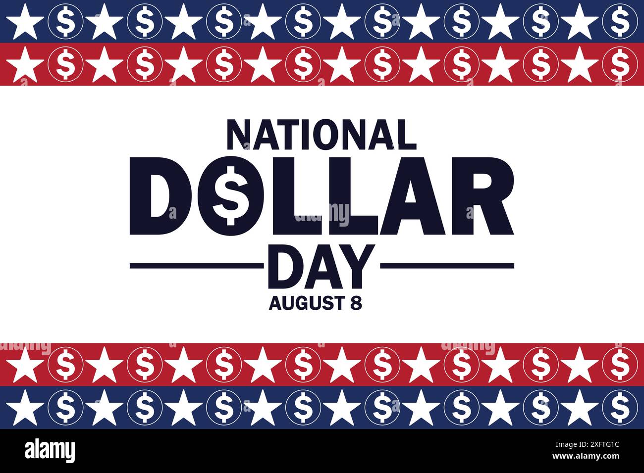 National Dollar Day. Holiday concept. Template for background, banner ...