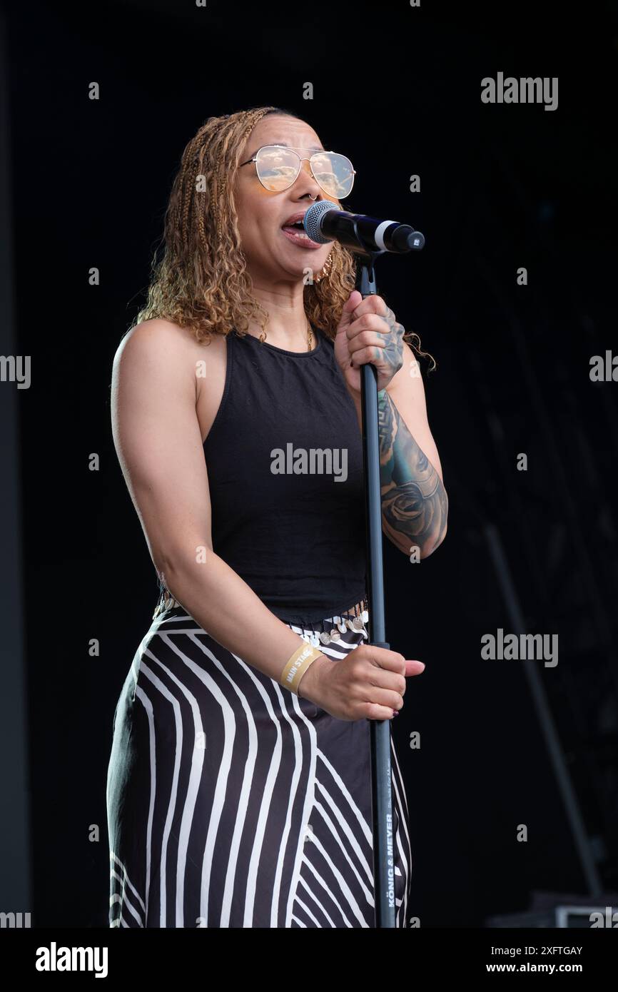 Natalie Duncan of Incognito performs at the Cambridge Club Festival, UK ...