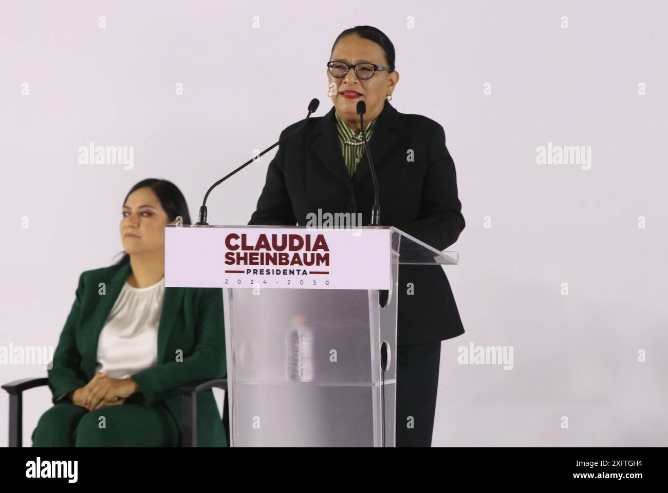 Mexico, Mexico. 04th July, 2024. Rosa Isela Rodríguez Velázquez, next ...