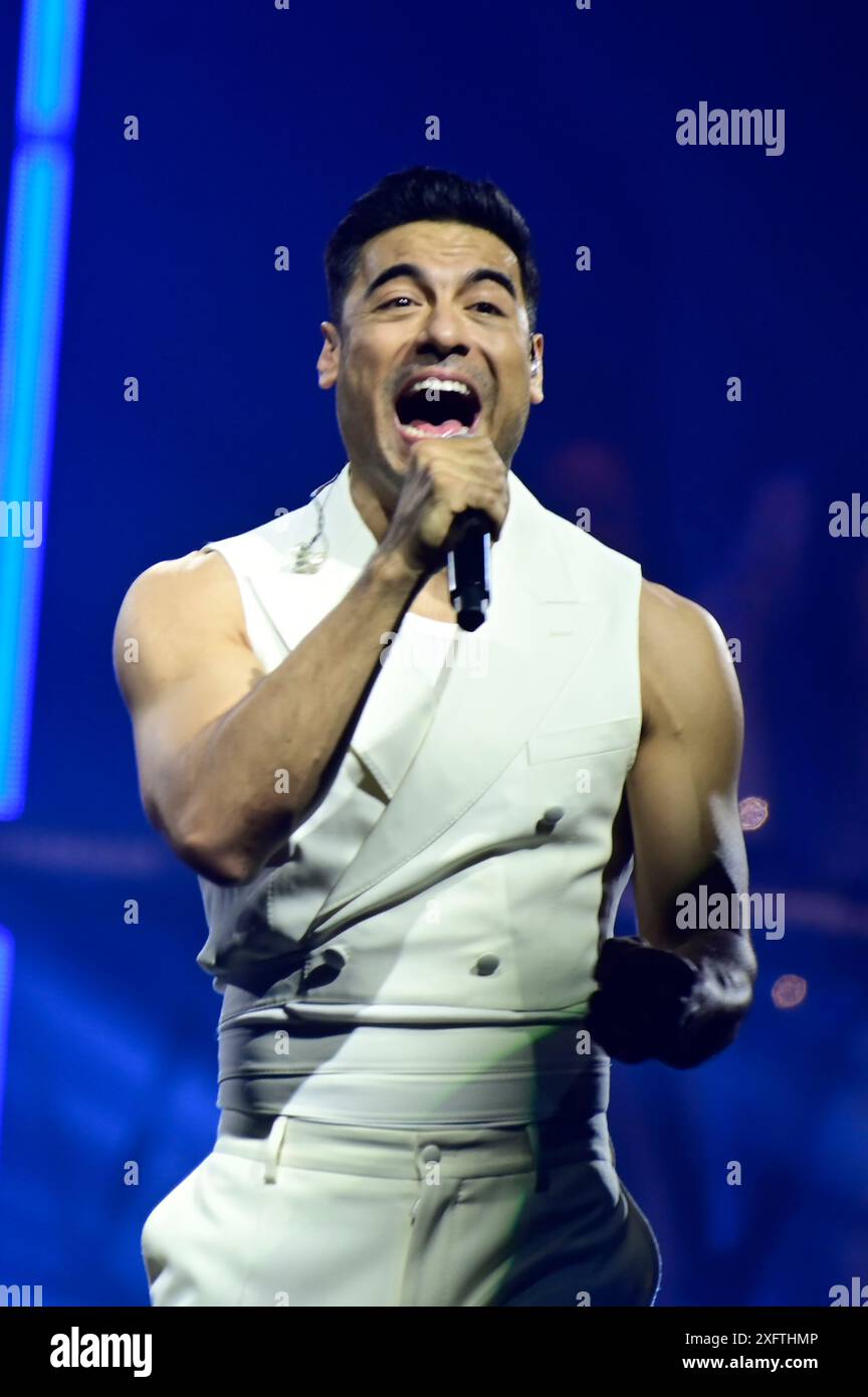 Mexico City, Mexico. 04th July, 2024. Mexican singer Carlos Rivera is ...