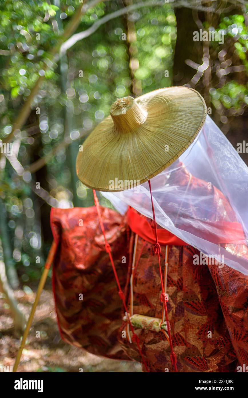 Japanese woman wearing traditional Heian Period costume at the Kumano ...