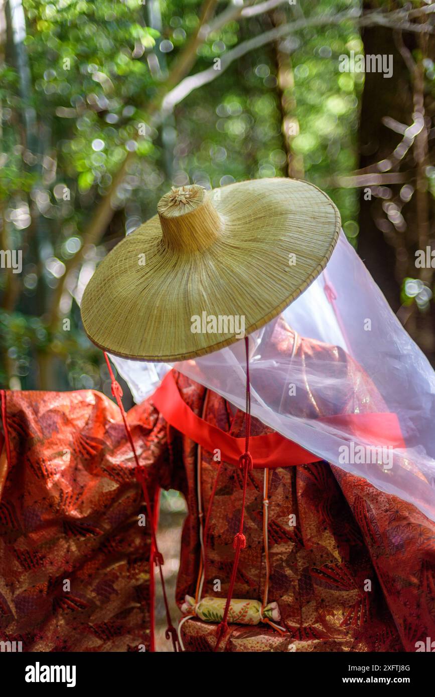 Japanese woman wearing traditional Heian Period costume at the Kumano ...