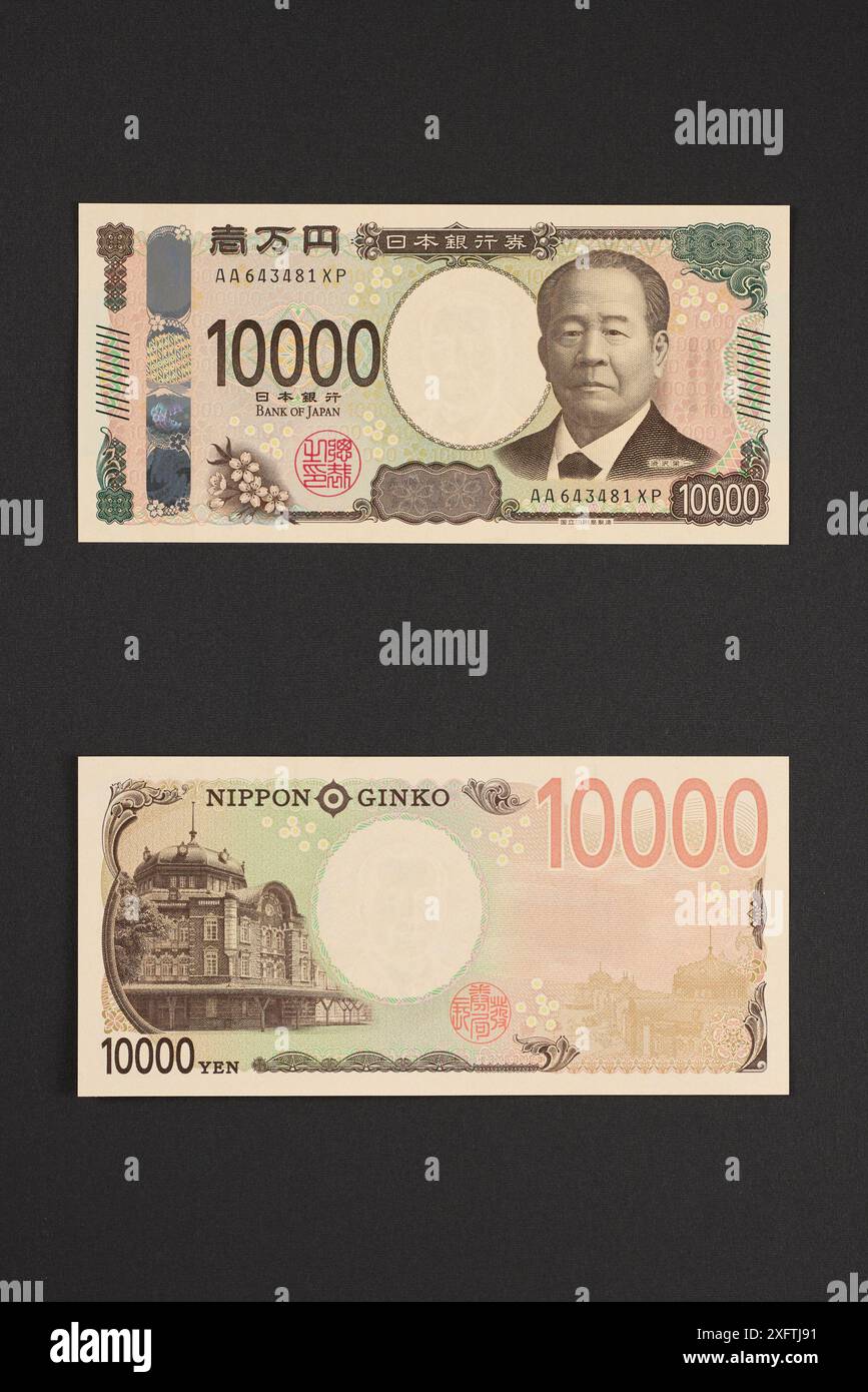 Tokyo, Japan. 5th July, 2024. A picture shows new Japanese banknote ...