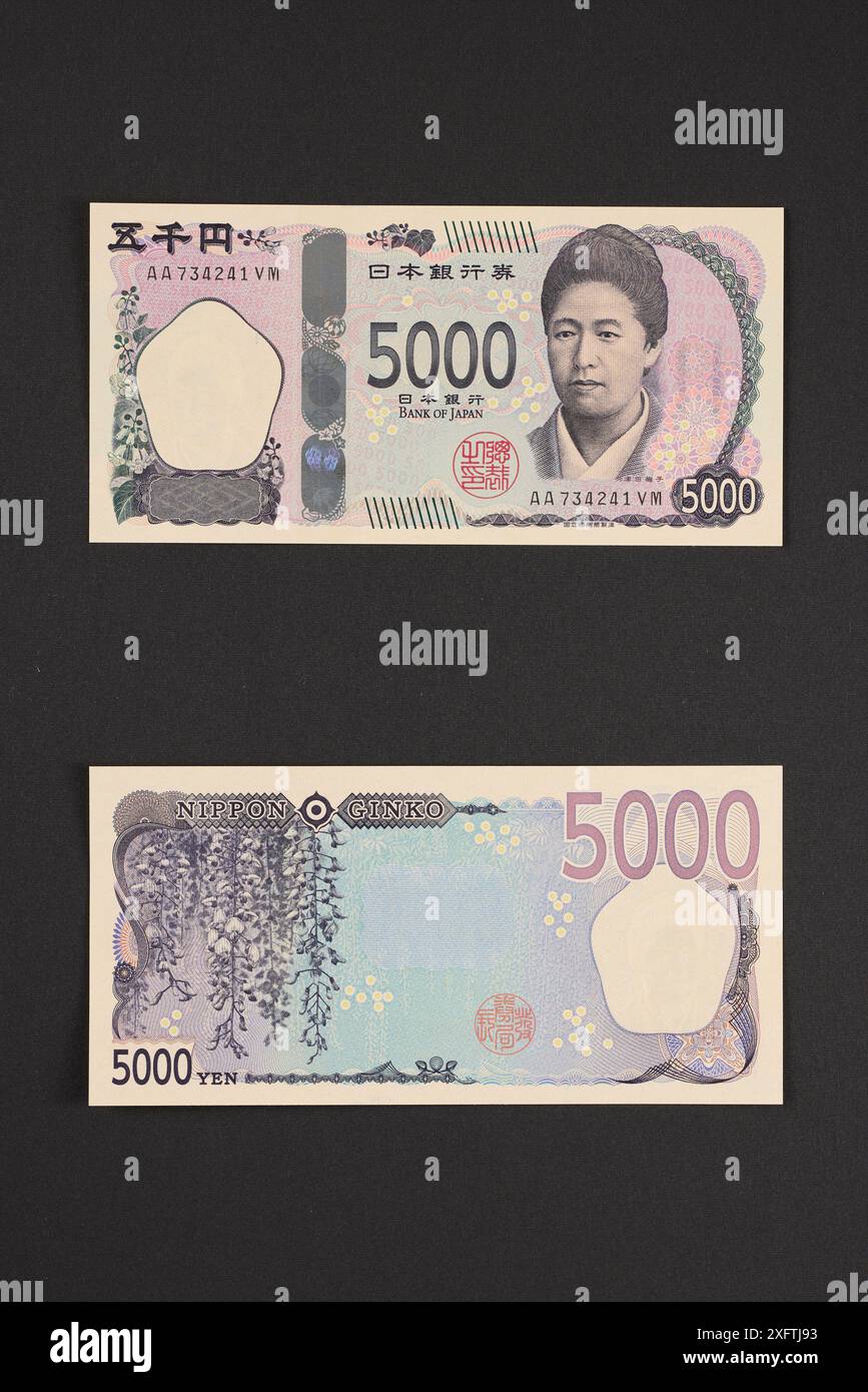 Tokyo, Japan. 5th July, 2024. A picture shows new Japanese banknote ...