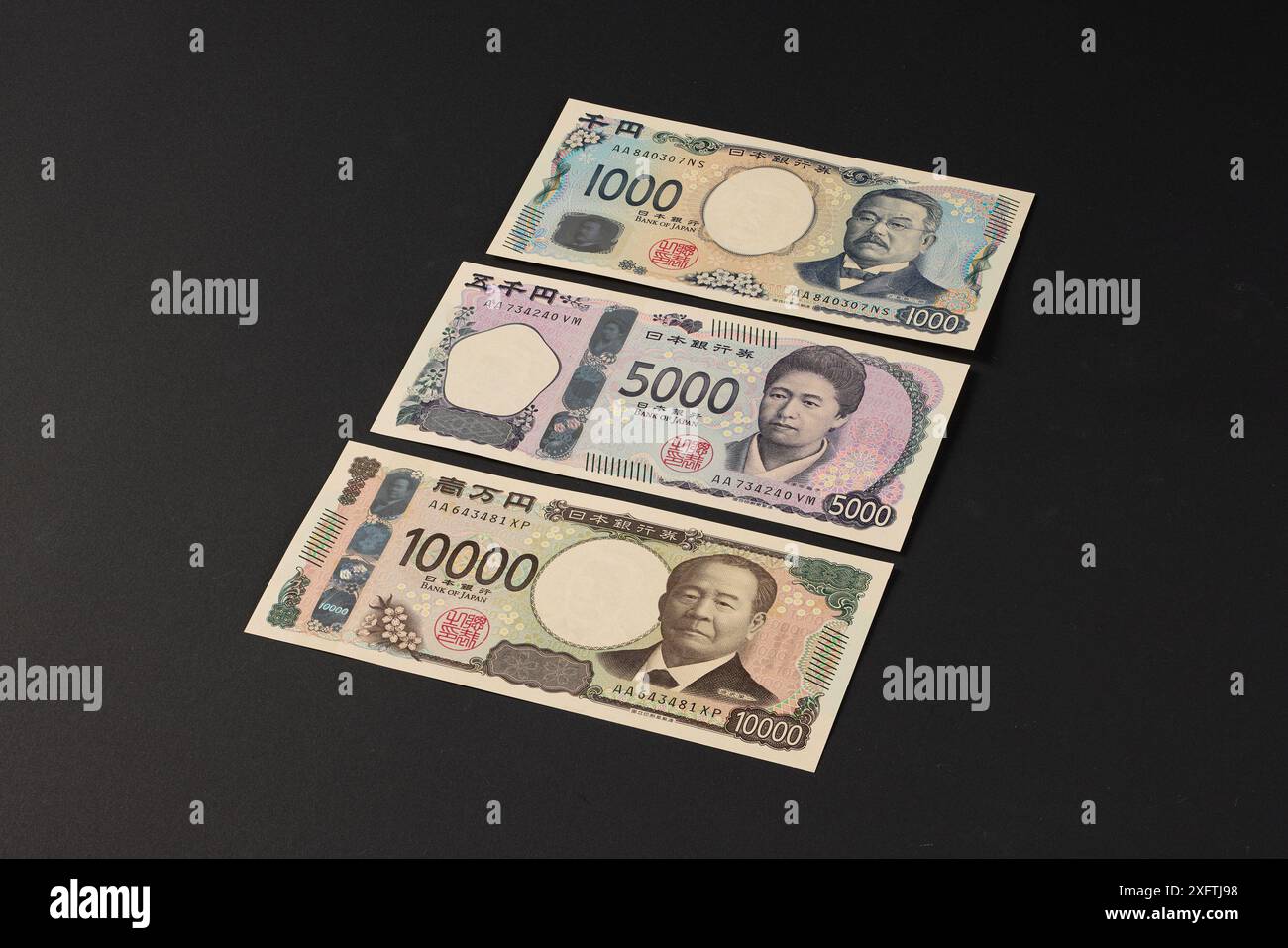 Tokyo, Japan. 5th July, 2024. A picture shows new Japanese banknotes of ...