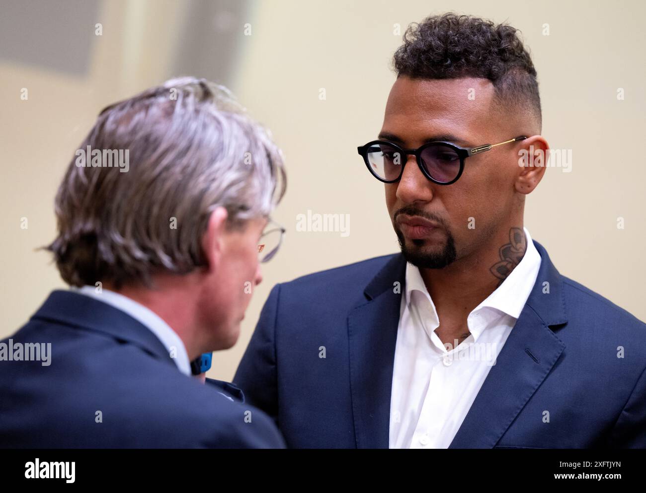 05 July 2024, Bavaria, Munich: Jerome Boateng (r), professional ...