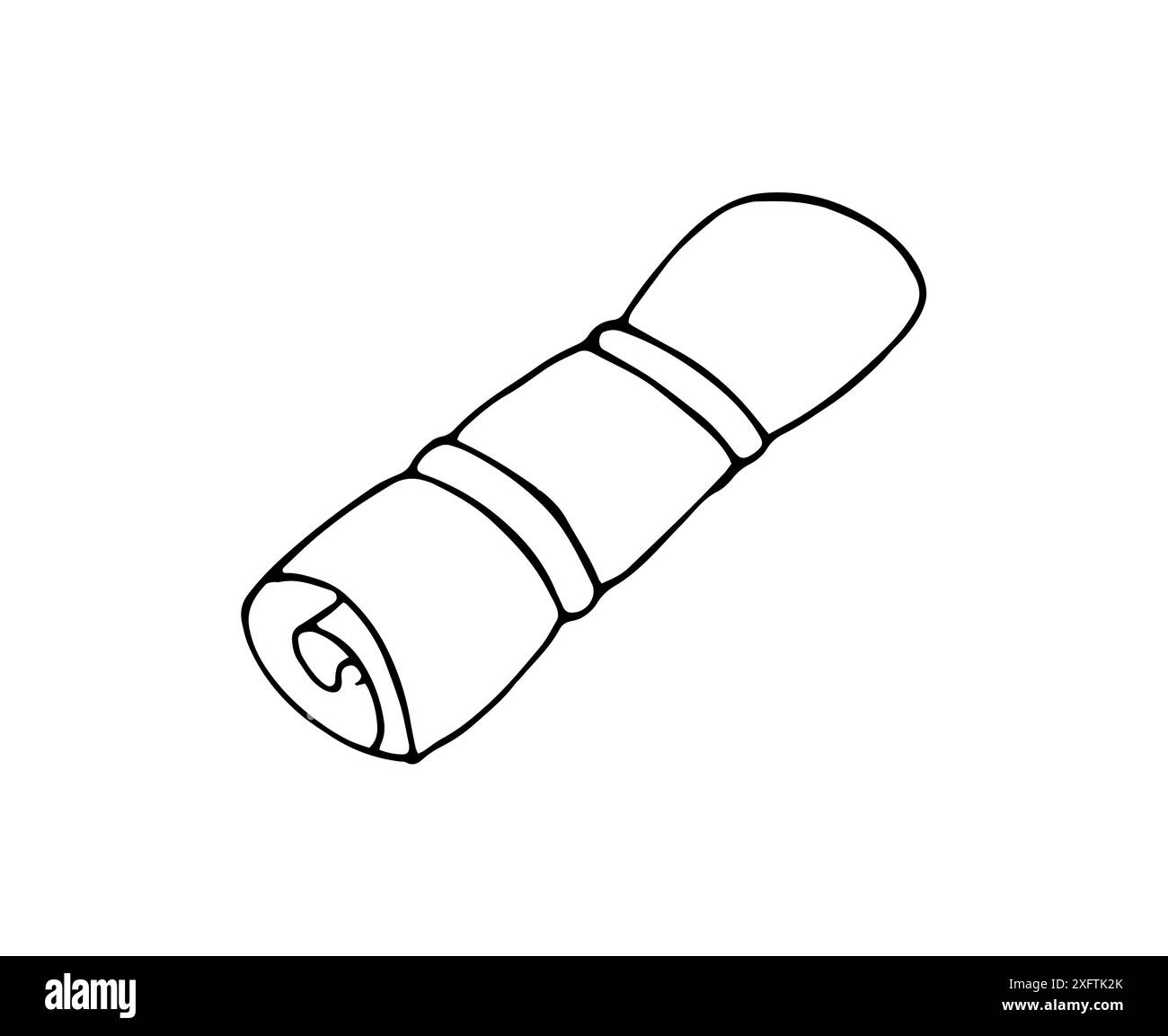 Camping roll mat. Sleeping mat in doodle style, isolated on white ...