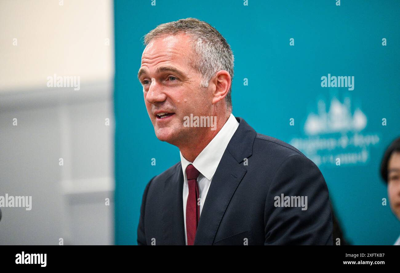 Brighton UK 5th July 2024 - Peter Kyle of the Labour Party wins the ...
