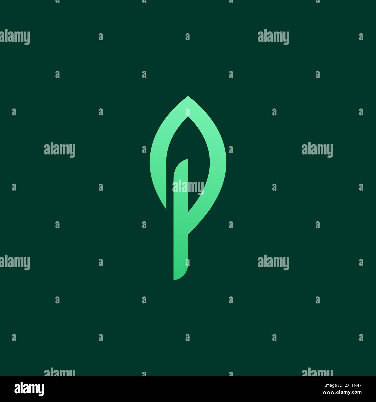 Letter P Leaf Logo Design. P Icon Nature Stock Vector Image & Art - Alamy