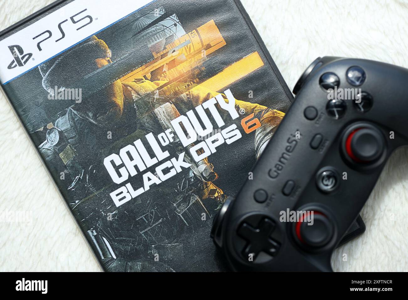 KYIV, UKRAINE - JUNE 26, 2024 Call of Duty Black Ops 6 PS5 video game ...