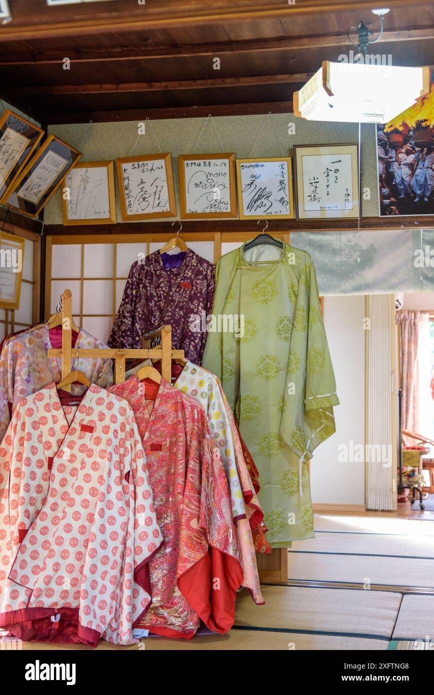 Traditional Heian Period costumes for rent at the Daimonzaka rest area ...
