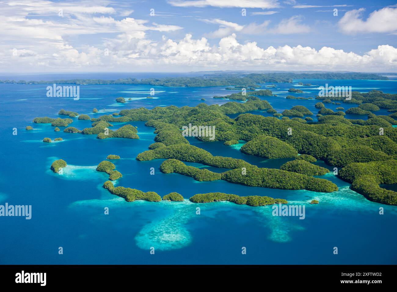 Aerial view of islands of Palau Stock Photo - Alamy