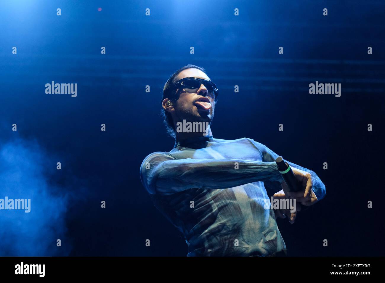 Termoli, Italy. 03rd July, 2024. Italian singer, Mahmood performs live ...