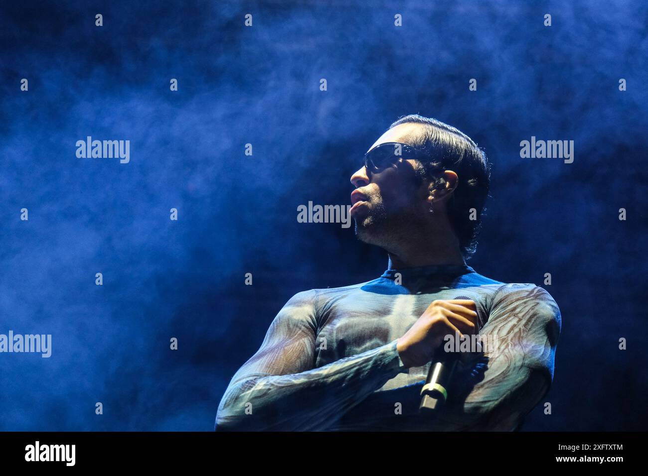 Termoli, Italy. 03rd July, 2024. Italian singer, Mahmood performs live ...