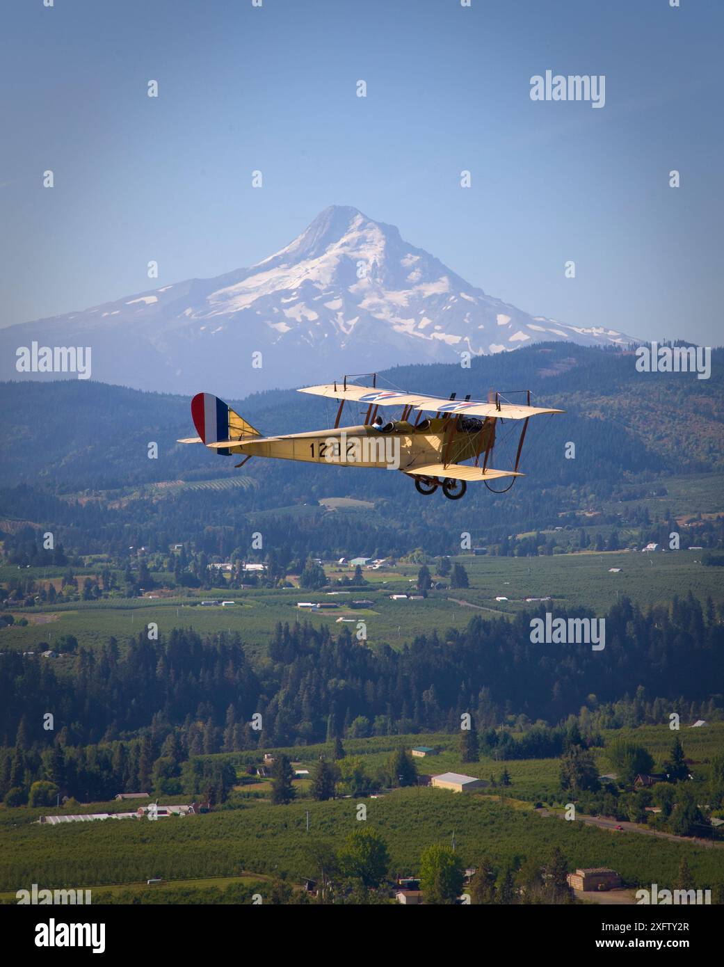 One of the very few remaining Jenny's flying today is seen flying in ...