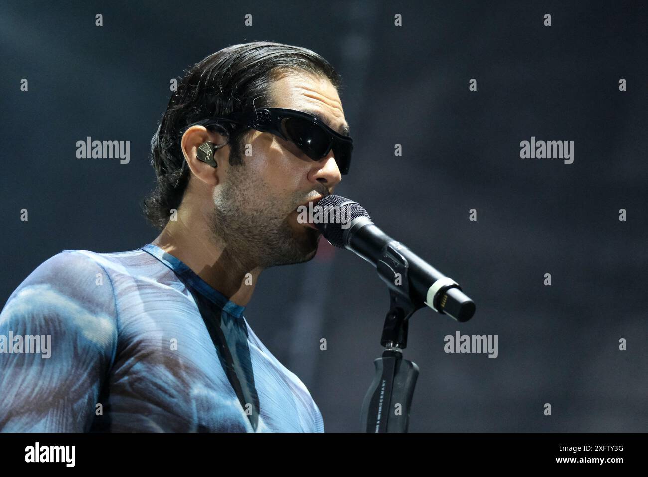 Termoli, Italy. 03rd July, 2024. Italian singer, Mahmood performs live ...
