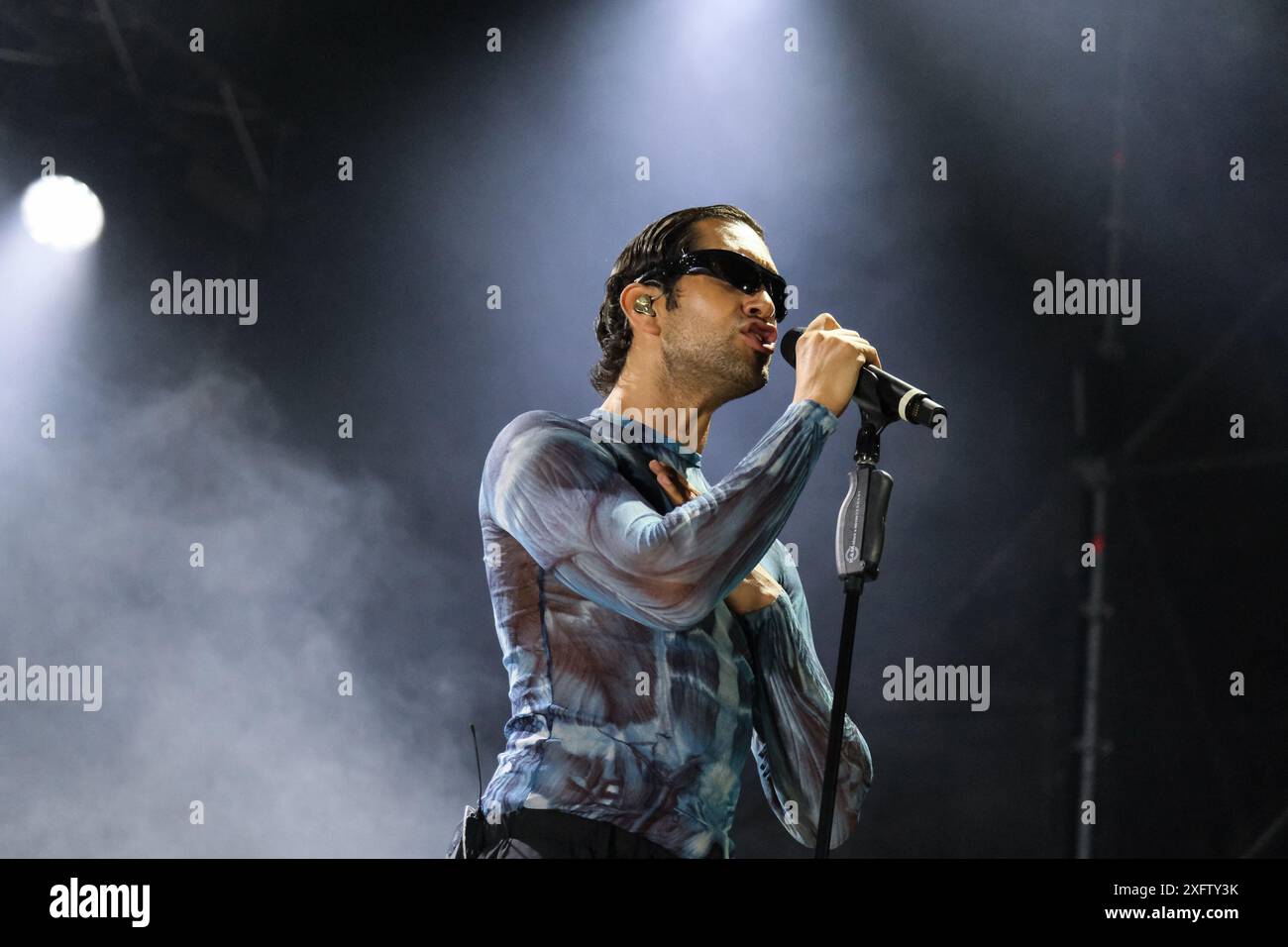 Termoli, Italy. 03rd July, 2024. Italian singer, Mahmood performs live ...