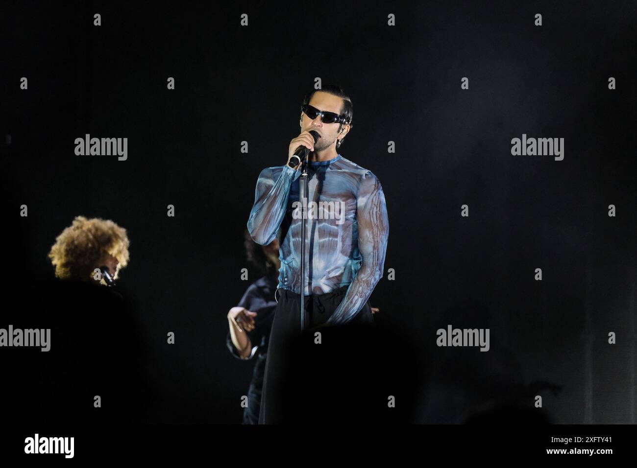 Termoli, Italy. 03rd July, 2024. Italian singer, Mahmood performs live ...