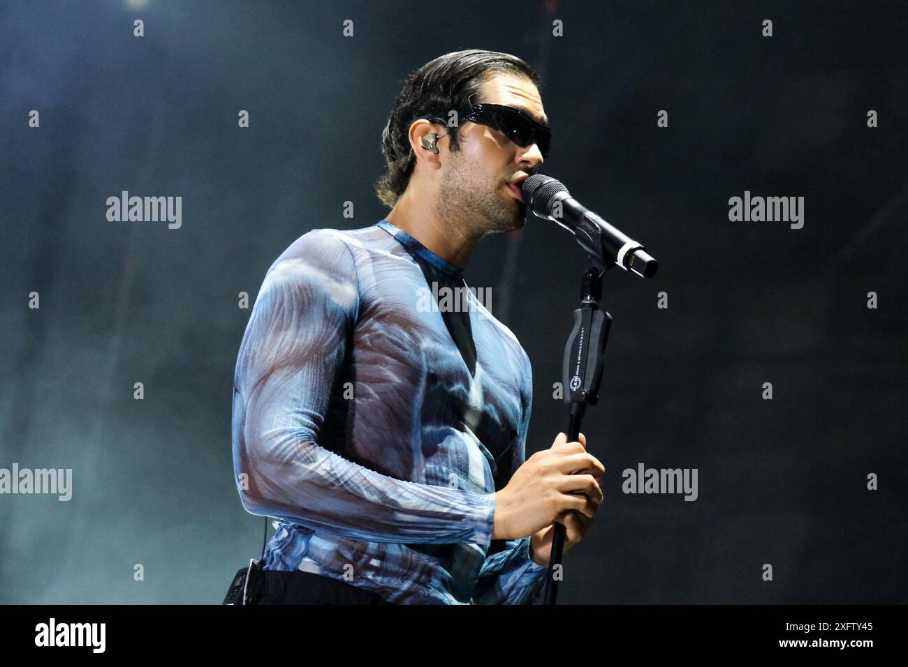 Termoli, Italy. 03rd July, 2024. Italian singer, Mahmood performs live ...