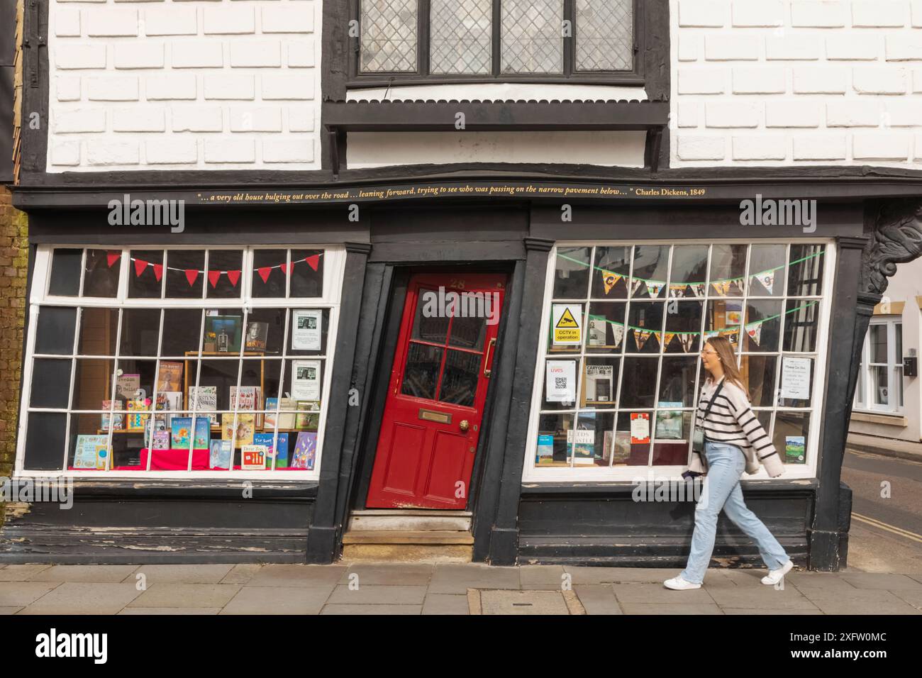 England, Kent, Canterbury, The Famous Crooked House Bookshop Stock ...