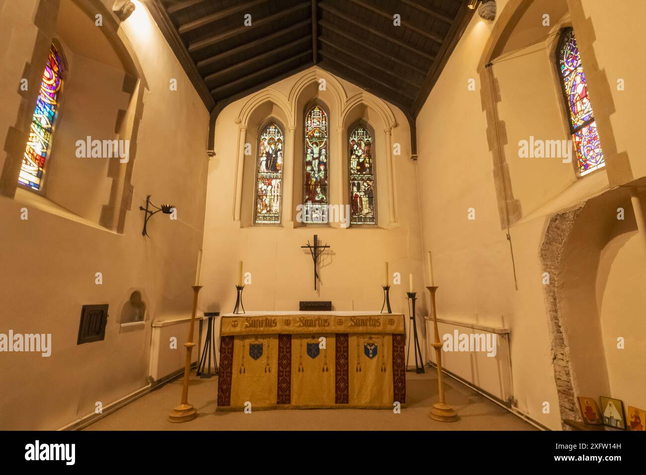 England, Kent, Canterbury, Interior view of St Martin's Church, The ...