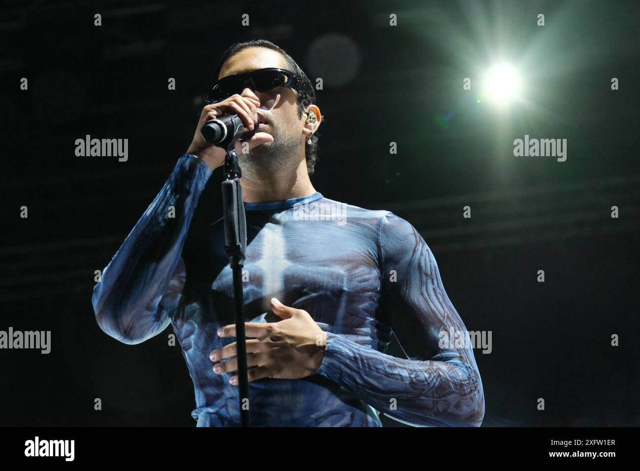 Italian singer, Mahmood performs live on stage during the Termoli ...