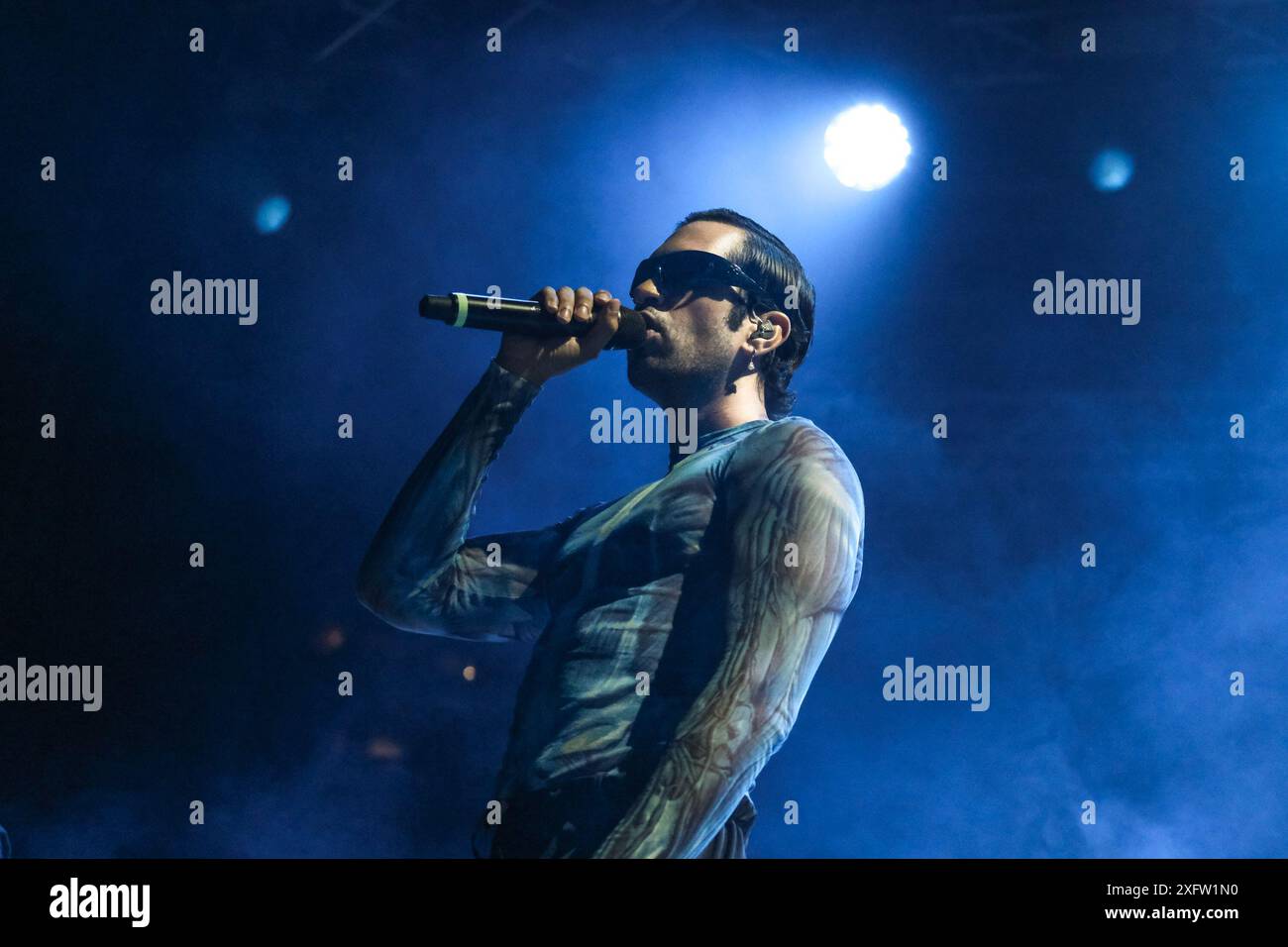 Italian singer, Mahmood performs live on stage during the Termoli ...