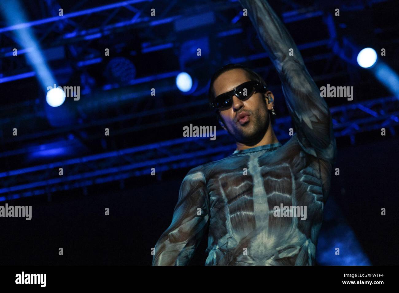 Italian singer, Mahmood performs live on stage during the Termoli ...