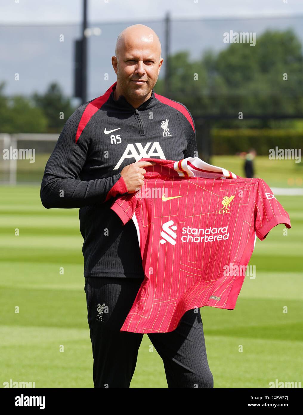 New Liverpool manager Arne Slot during a photocall at the AXA Training ...