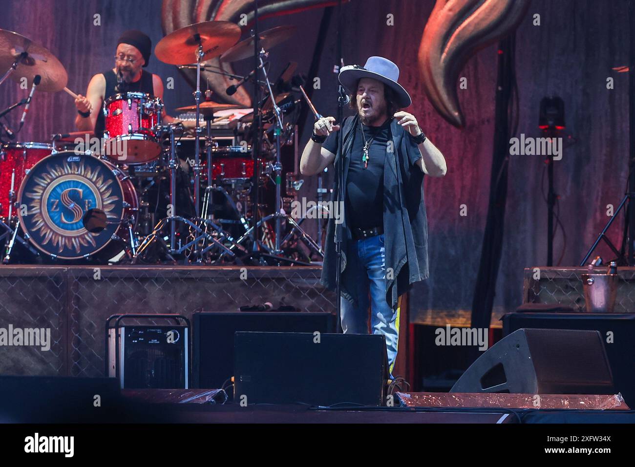 Zucchero "Sugar" Fornaciari performs live on stage during Overdose D'Amore World Tour 2024 at ...