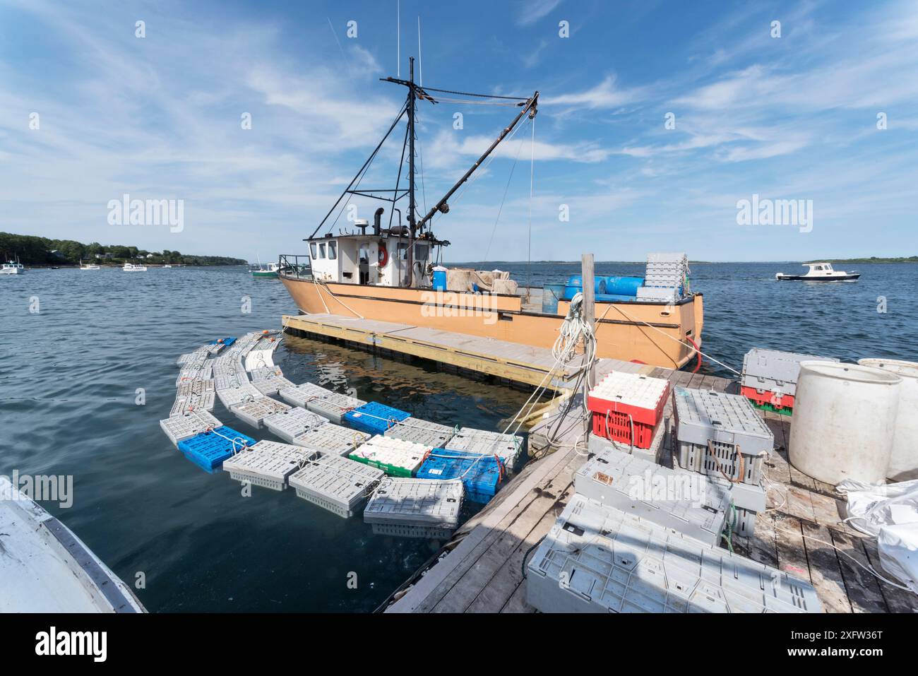 Lobster smack, boats with open holding wells on deck, allowing live ...