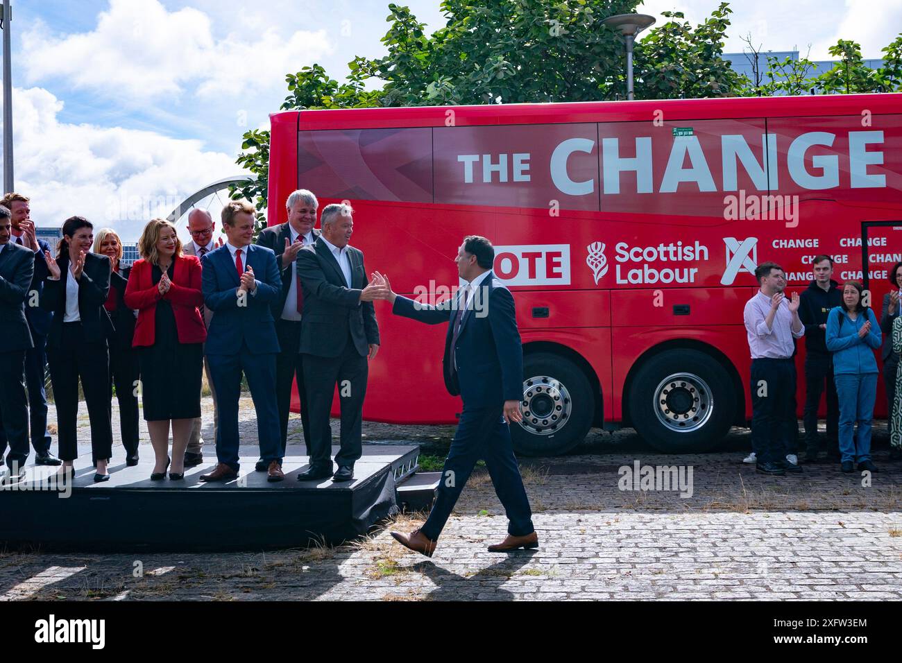 Glasgow, Scotland, UK. 5th July 2024. Scottish Labour Leader Anas ...