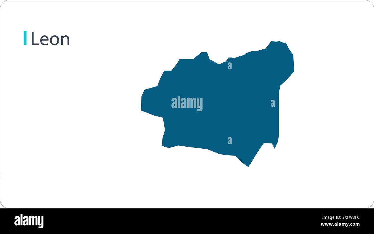 Map of Leon1, Spain map, region of Spain, showing its states and cities ...
