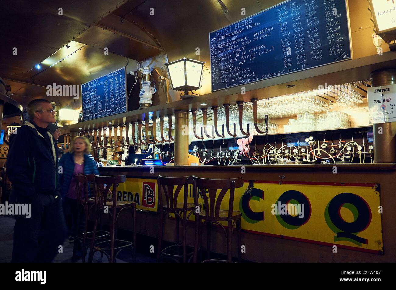 28-10-2014 Brussels, Belgium - Delirium Bar's interior adorned with ...