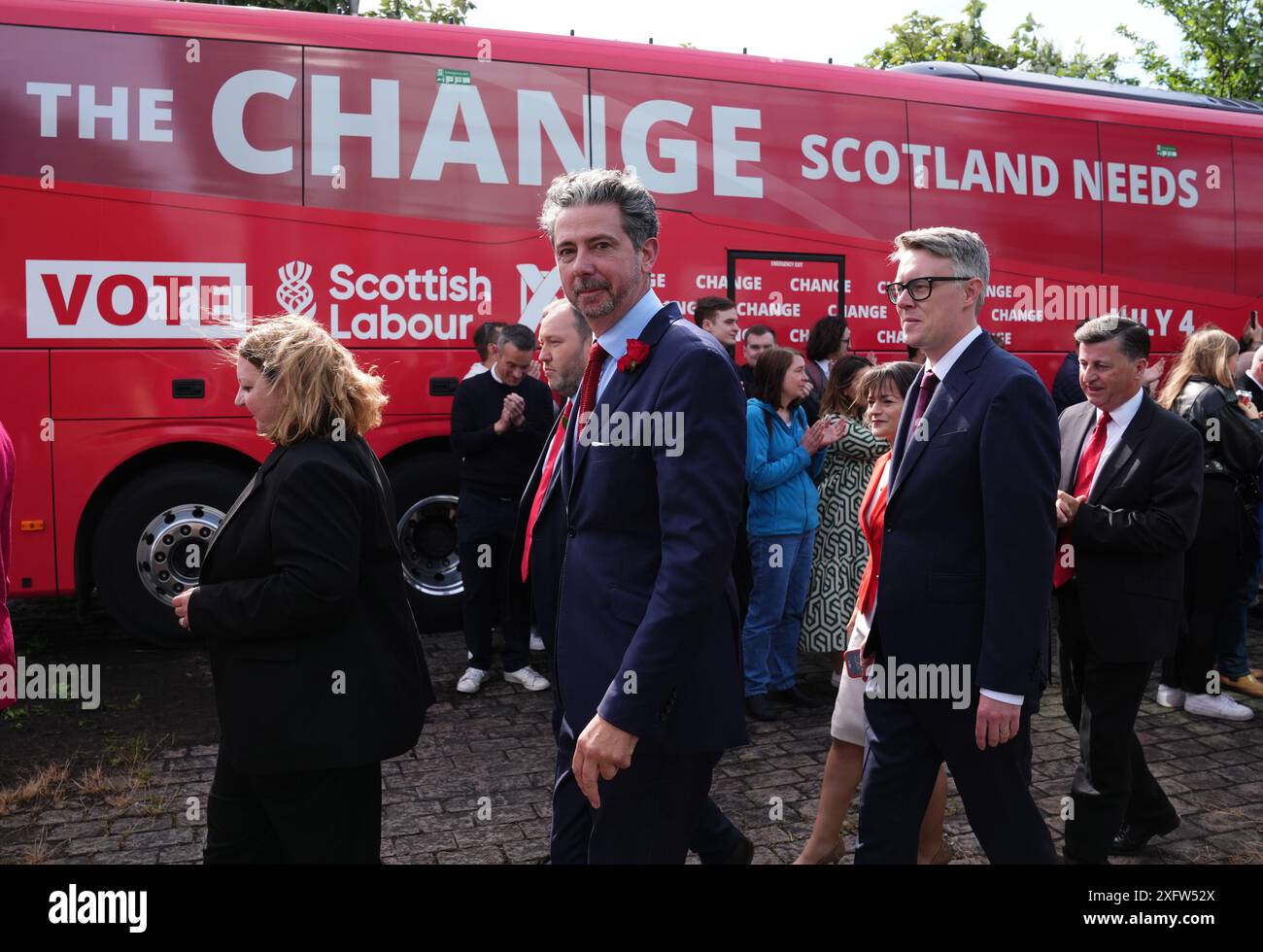 Torcuil Crichton (second left) joins some of the newly elected Labour ...