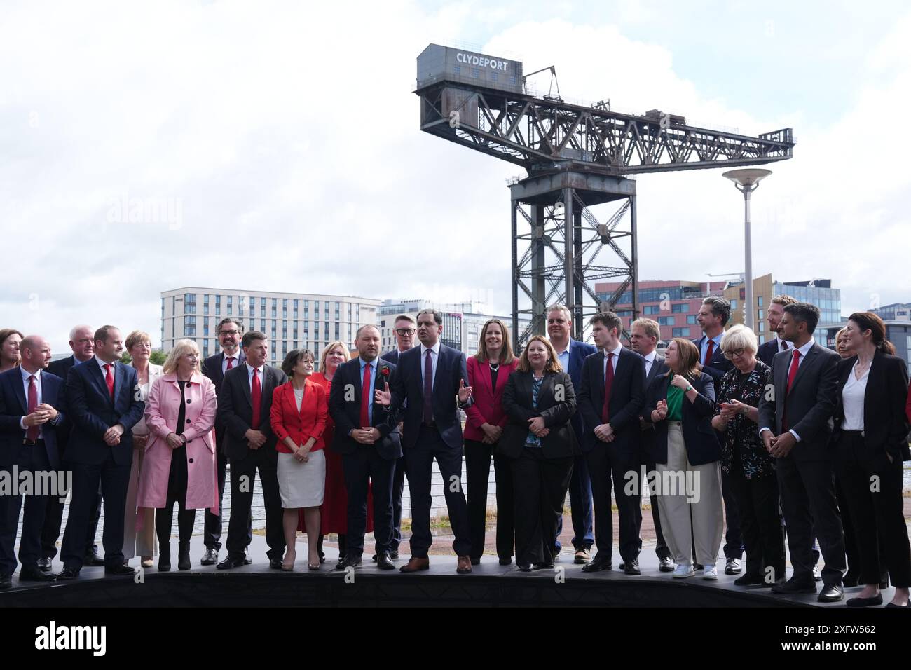 Scottish Labour leader Anas Sarwar with some of the newly elected ...