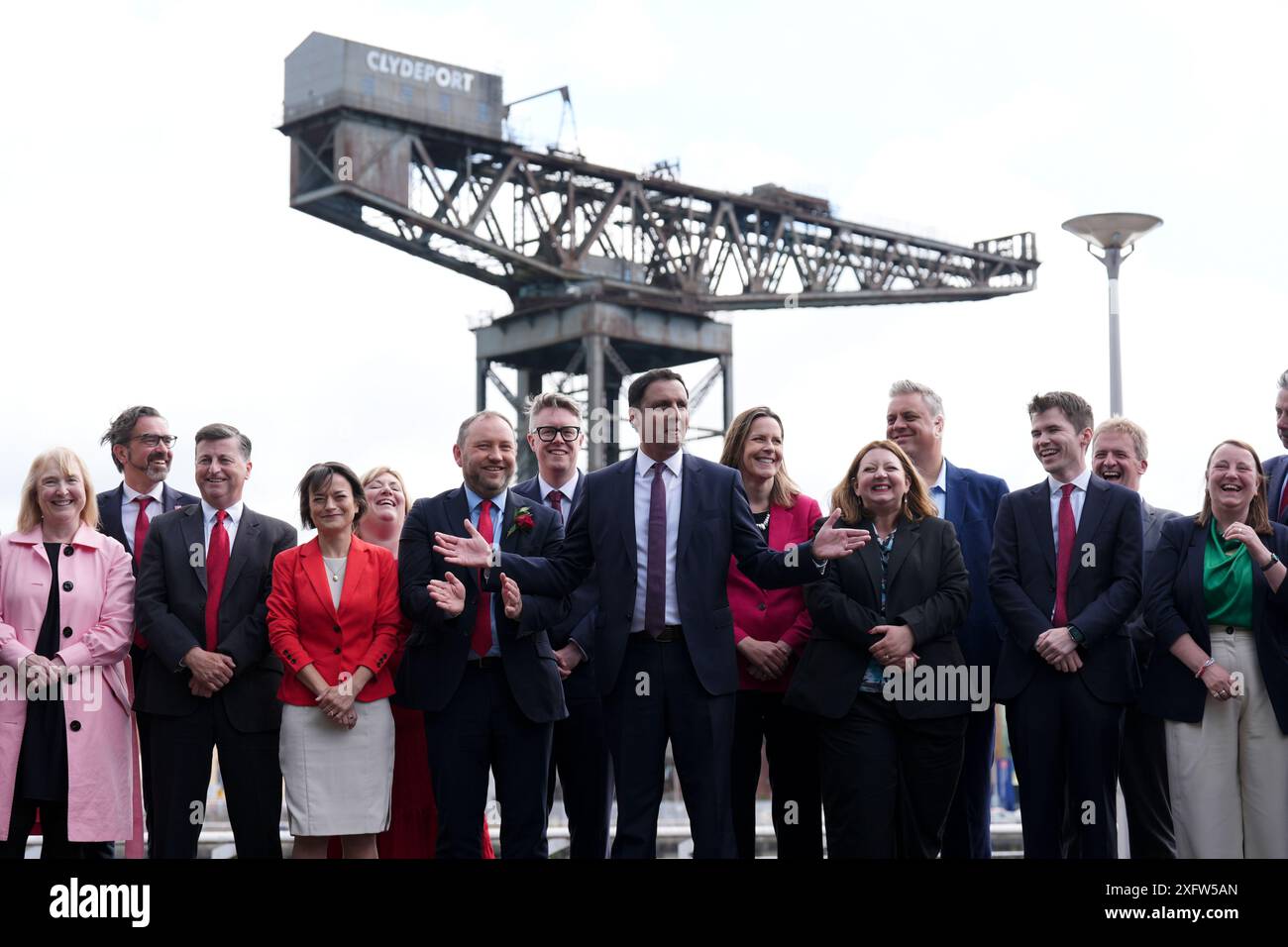 Scottish Labour leader Anas Sarwar with some of the newly elected ...