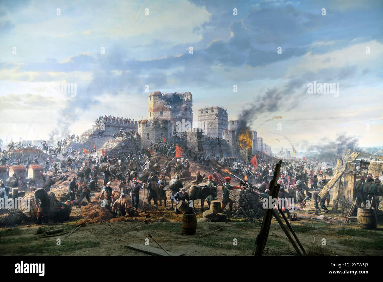 Istanbul, Turkey - December 12, 2023: Fall of Constantinople in 1453 ...