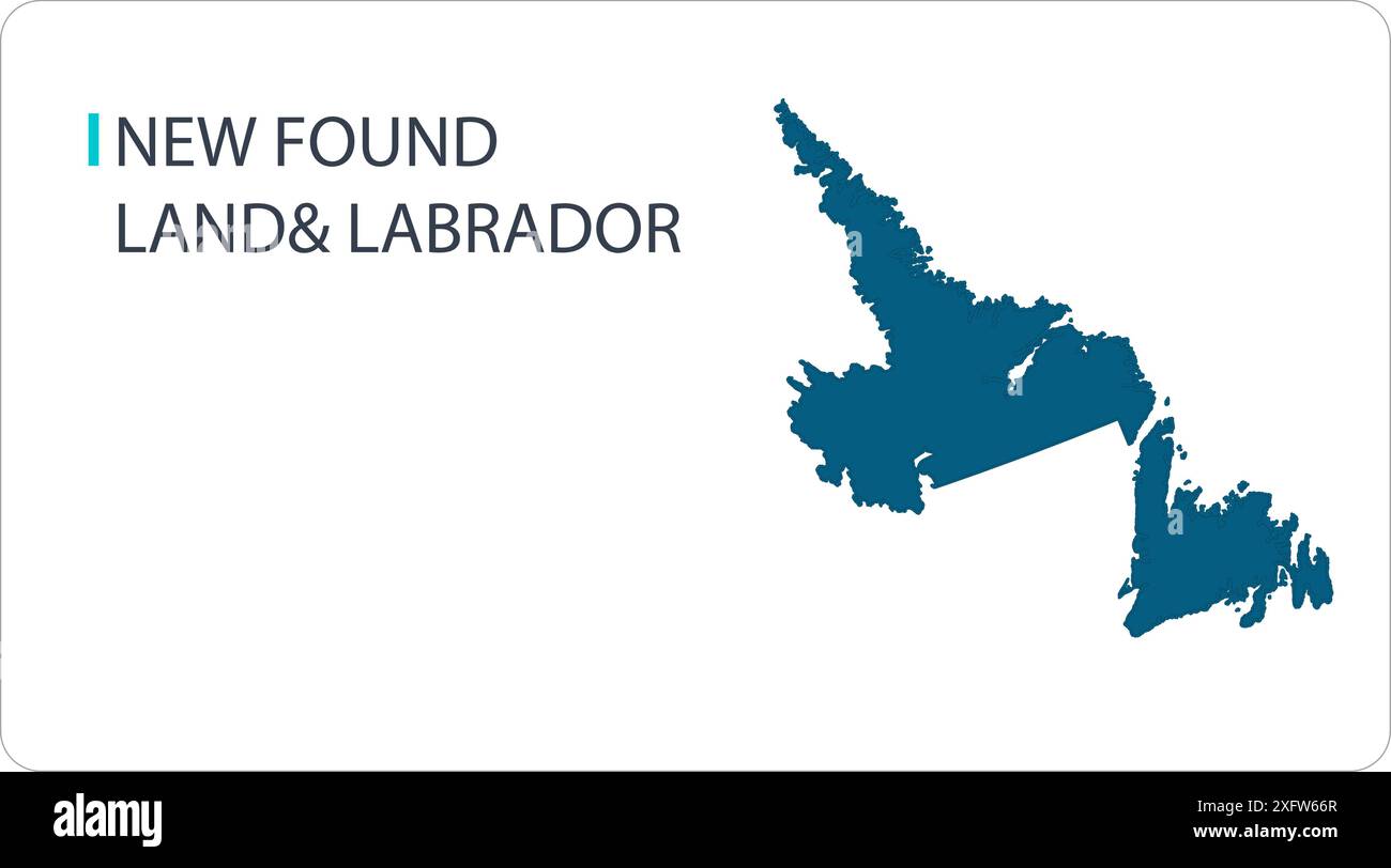 Map of NEW FOUND LAND LABRADOR, North American, isolated map, showing ...