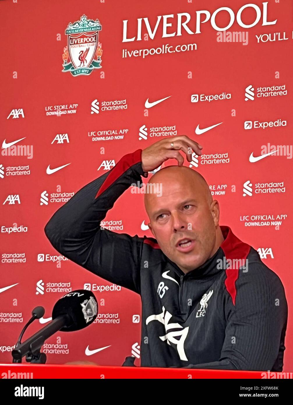New Liverpool manager Arne Slot during a press conference at the AXA ...