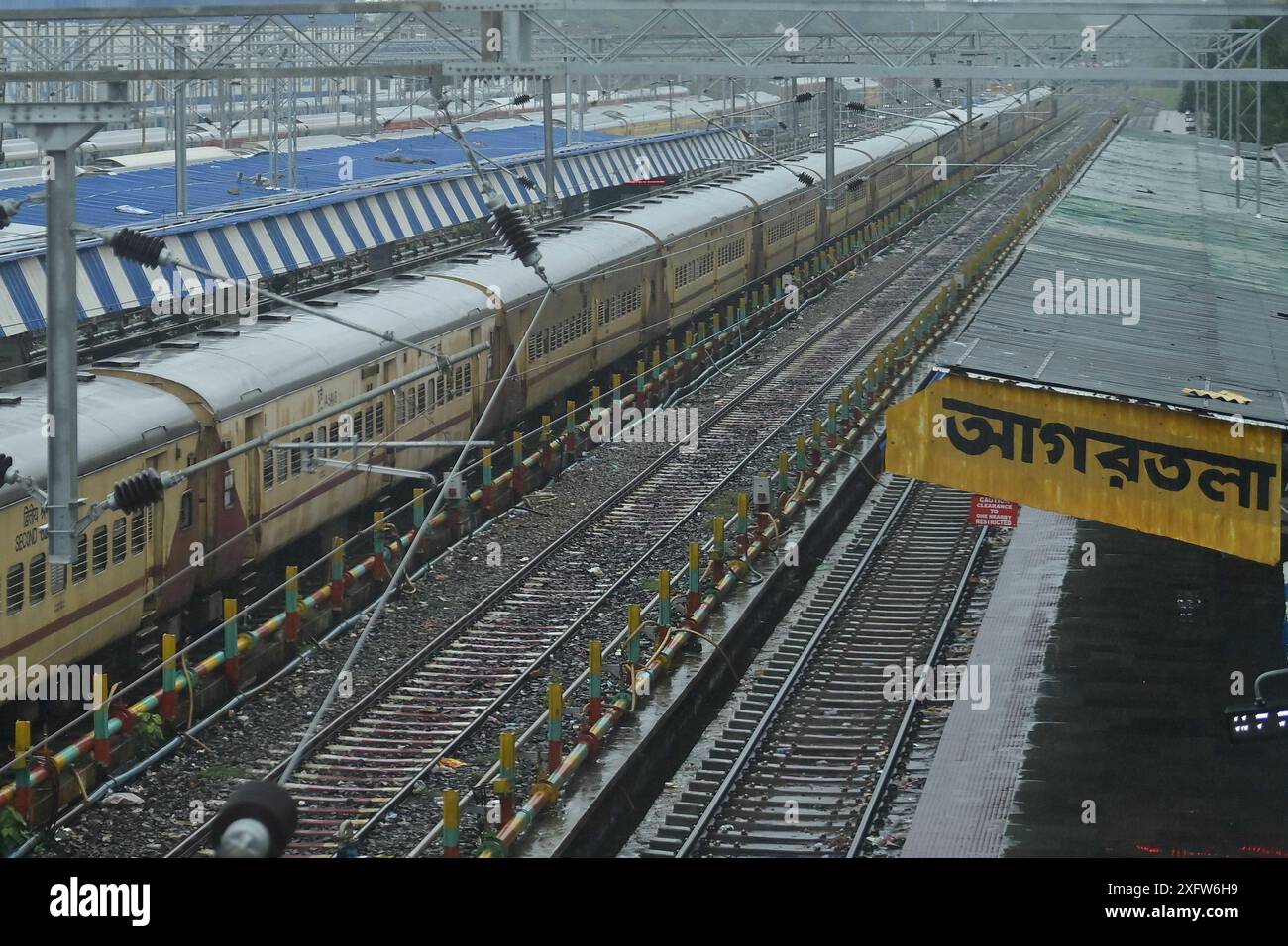 Train passengers are coming to Agartala railway station to catch the ...