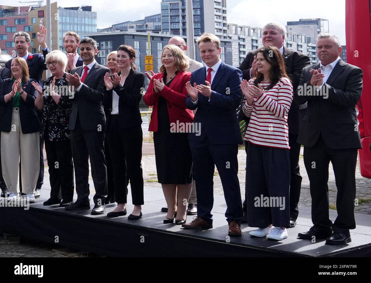 Joani Reid (second from right) joins some of the newly elected Labour ...